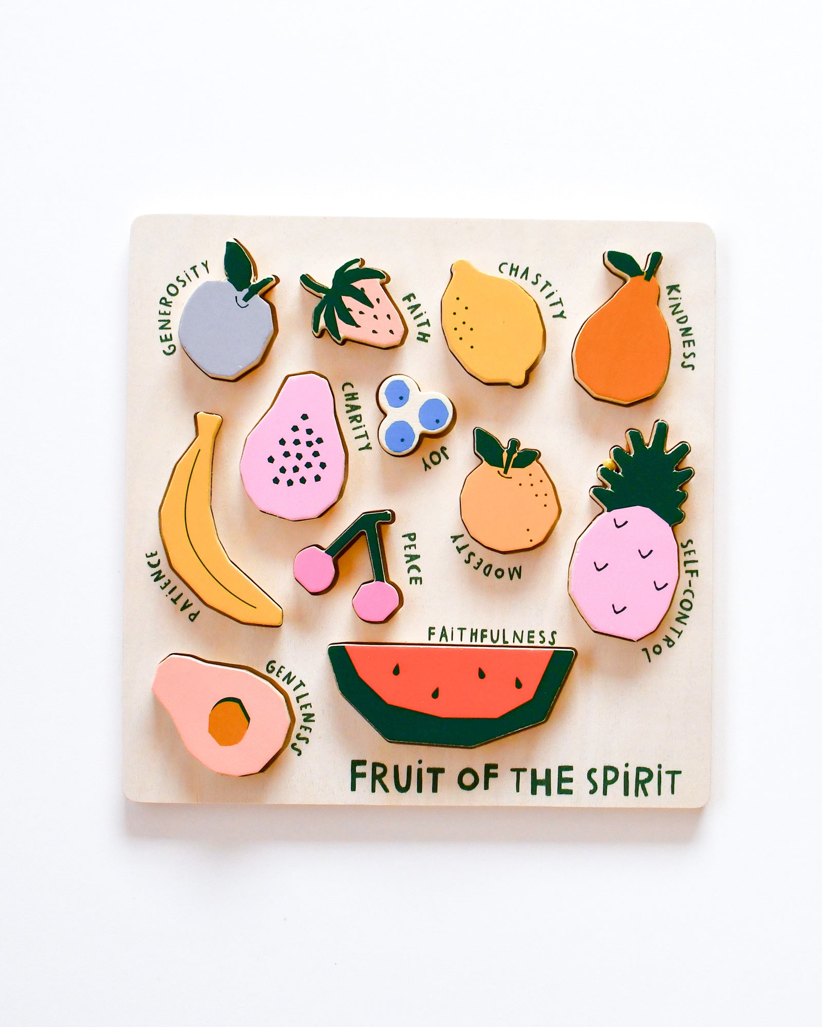 Fruit of the Spirit Baby Wooden Puzzle – Be A Heart