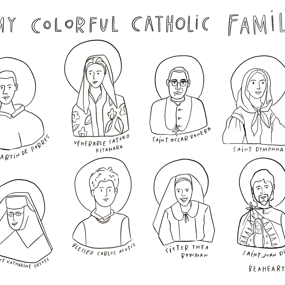 catholic saint coloring sheets