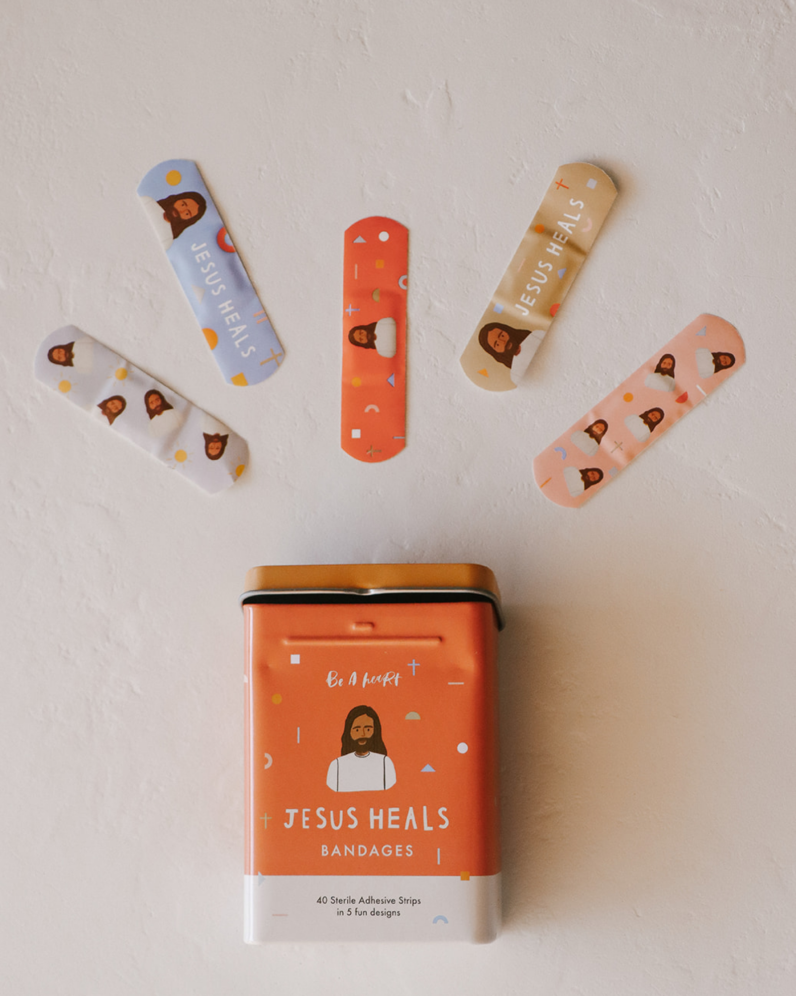 Jesus Heals Bandages® | 40 Faith Filled Bandages | Be A Heart