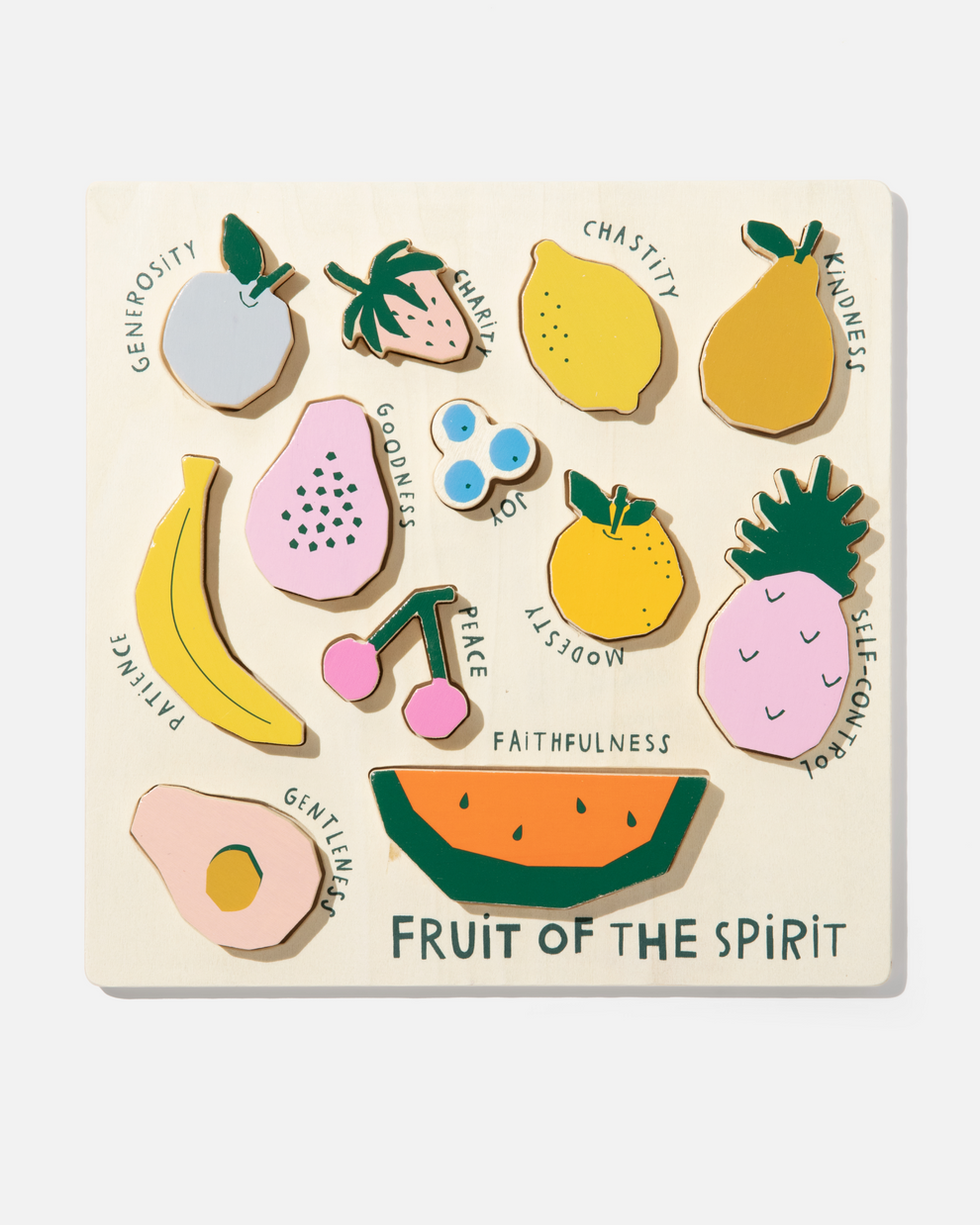 Fruit of the Spirit Baby Wooden Puzzle – Be A Heart