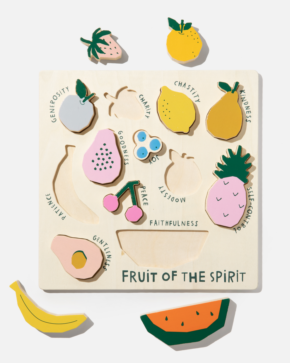 Fruit of the Spirit Baby Wooden Puzzle – Be A Heart