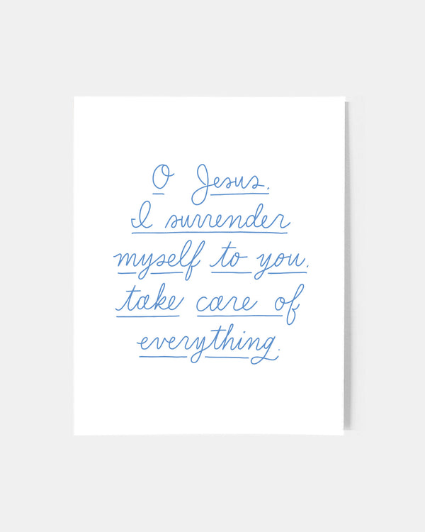 Surrender Prayer 8x10 Print | Be A Heart