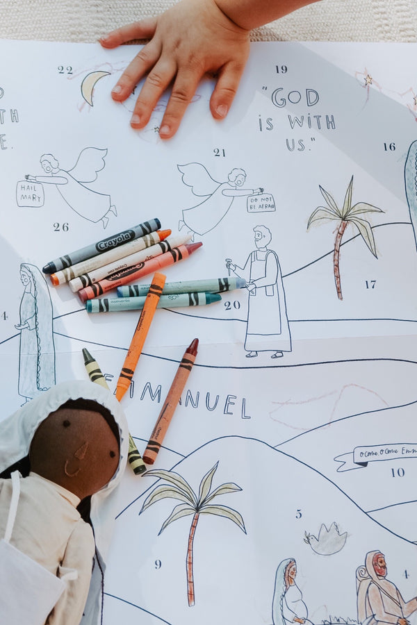 Emmanuel Advent Coloring Sheet (Digital Download) | Be A Heart