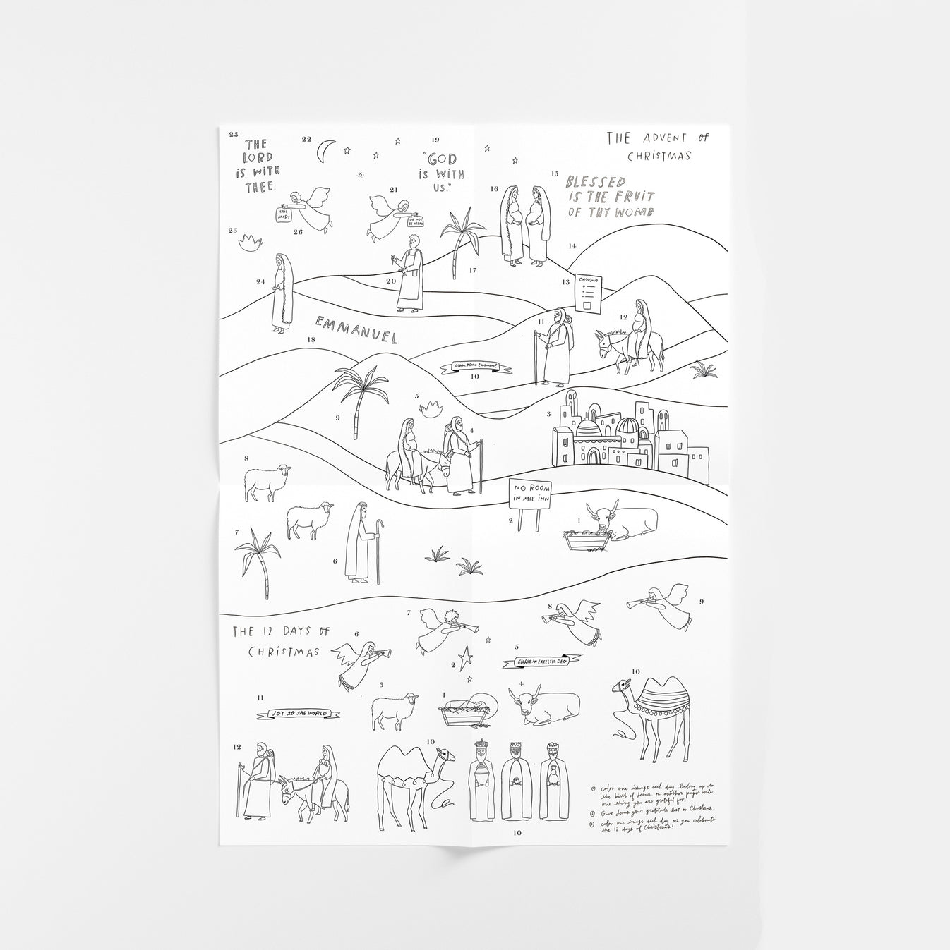 Free Download Emmanuel Advent Coloring Sheet – Be A Heart