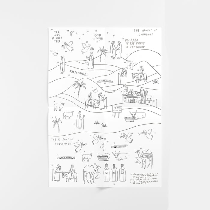 Emmanuel Advent Coloring Sheet (Digital Download) | Be A Heart
