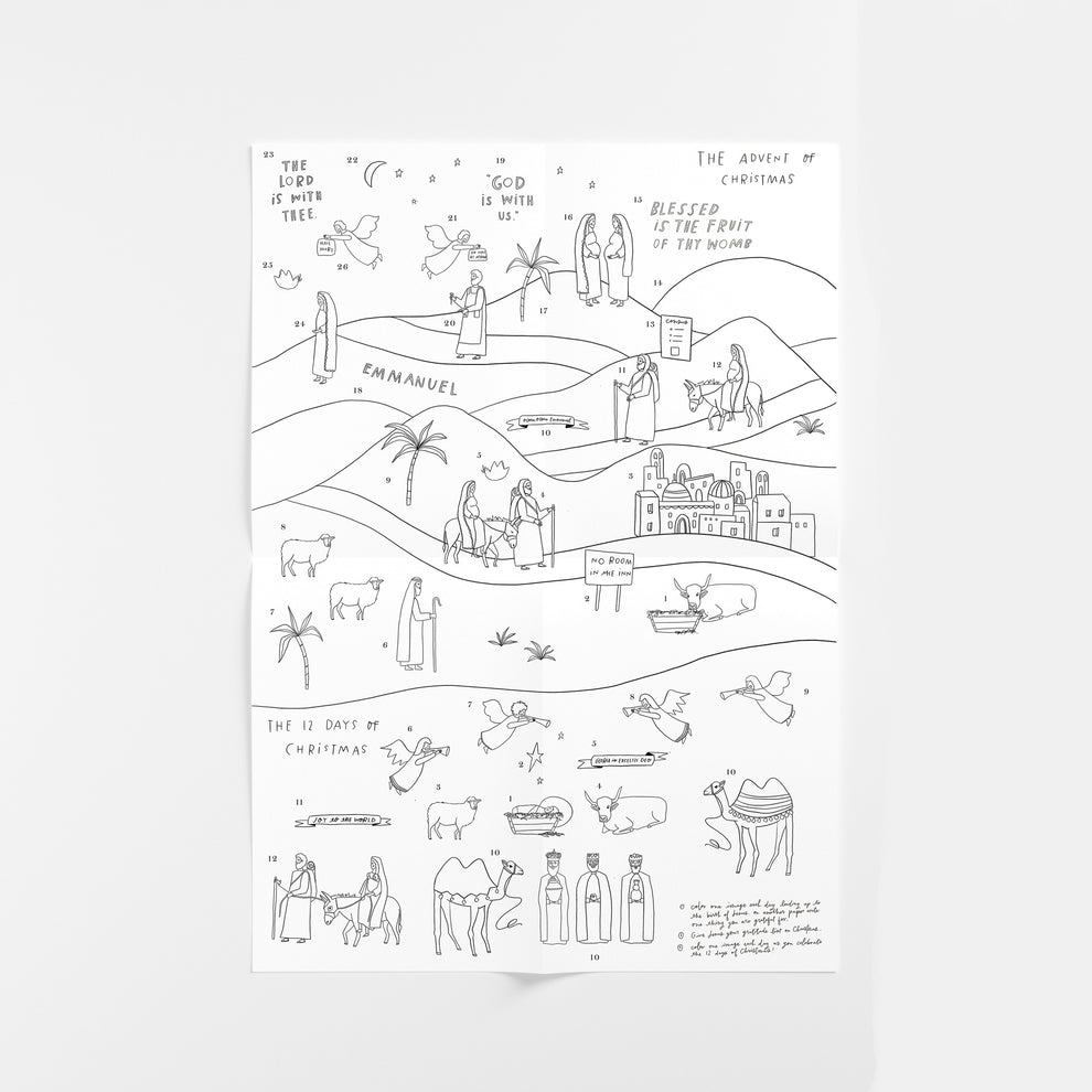 Free Download Emmanuel Advent Coloring Sheet – Be A Heart