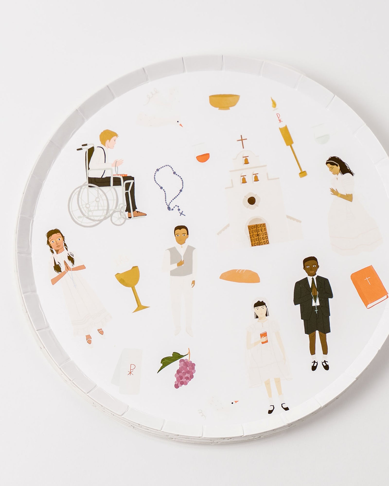 First Communion Cocktail Plates | Be A Heart Party Goods